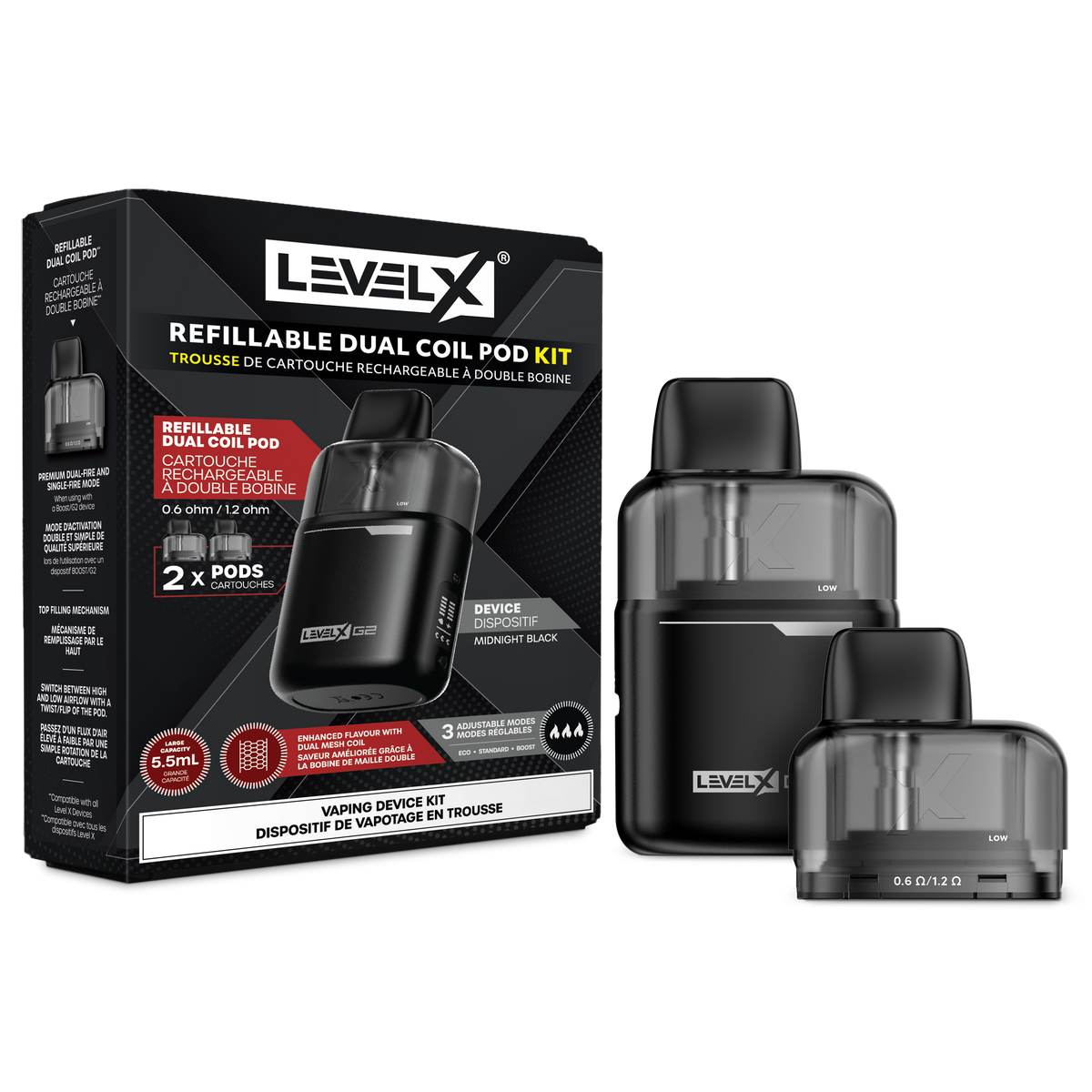 Level X Boost G2 Device and Refillable Pods — Vape Villa