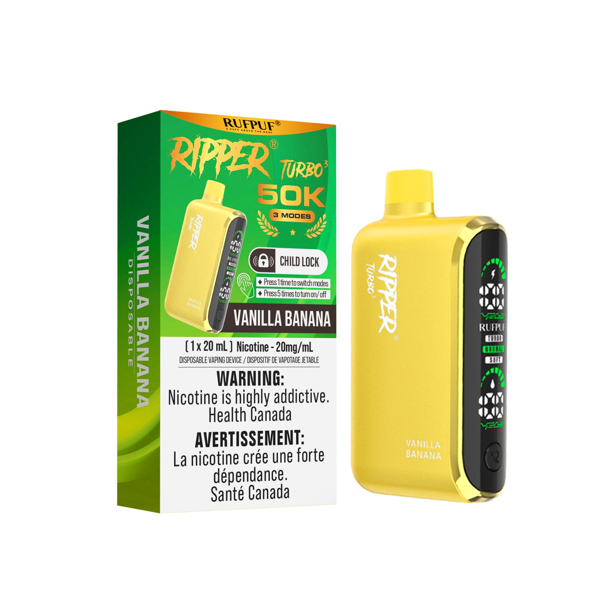 Ripper T3 50K - Vanilla Banana — Vape Villa
